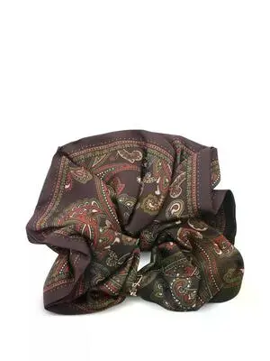 Saint Laurent Paisley Monogram Hair Accessory - Brown