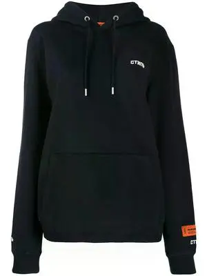 Heron Preston Logo Patch Hoodie - Black
