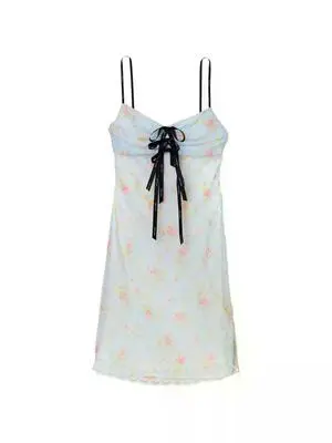 Marc Jacobs Floral Print Mini Dress - Blue