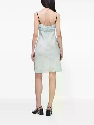 Marc Jacobs Floral Print Mini Dress - Blue