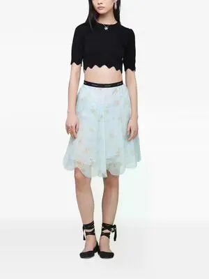 Marc Jacobs Chiffon Mini Skirt - Blue