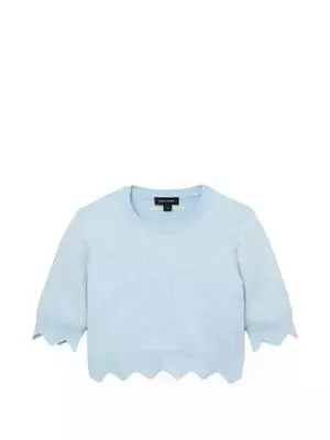 Marc Jacobs Daisy Scalloped Cropped Sweater
