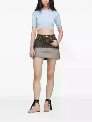 Marc Jacobs Daisy Scalloped Cropped Sweater
