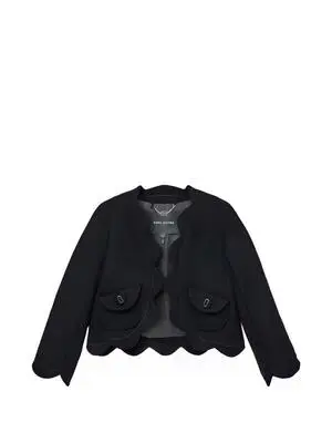 Marc Jacobs Scallop-trim Cropped Jacket - Black