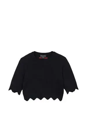 Marc Jacobs Cropped Knitted Top - Black