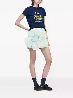 Marc Jacobs Daisy Appliqué Denim Skirt