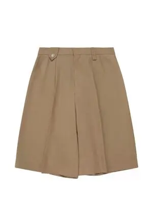 Simone Rocha Embellished Pleated Wide-leg Shorts