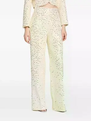Sandro Geometric Sequin Wide-leg Trousers