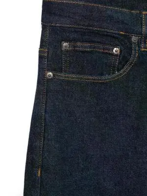 FRAME The Straight Contrast-stitch Jeans