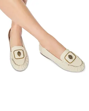 Kurt Geiger Pimlico Leather Moccasins With Embellished Detail - Light/pastel