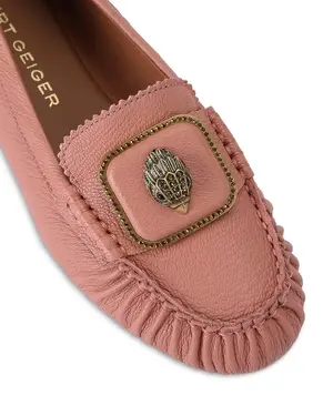 Kurt Geiger Pimlico Leather Moccasins With Embellished Detail - Light/pastel