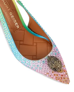 Kurt Geiger Belgravia 85 Embellished Slingback Pumps - Open Misc