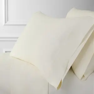 HUDSON PARK COLLECTION Giza 700 Cotton Sateen Fitted Sheet, Queen Exclusive - Ivory Shell