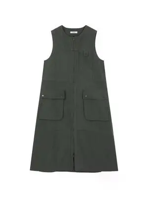 STUDIO TOMBOY Charcoal Grey Cargo Pocket Sleeveless Dress - Green