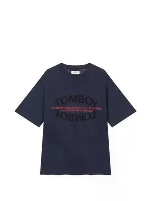 STUDIO TOMBOY Logo-print T-shirt - Blue
