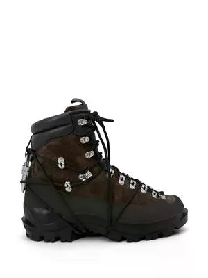 HELIOT EMIL Carabiner Lace-up Hiking Boots - Brown