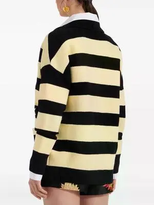 La DoubleJ Derby Embroidered Wool Blend Cardigan