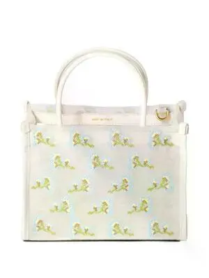Miu Miu Embroidered Mesh Top-handle Bag