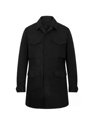 Comme Des Garçons Four-pocket Drawstring Jacket - Black