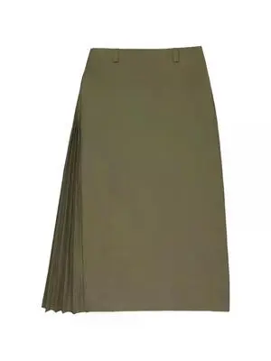 Incotex Pleated Detail Maxi Skirt - Green
