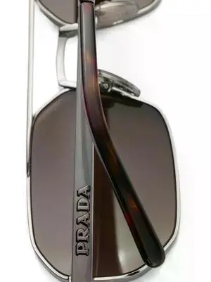 Prada Metal Sunglasses With Logo