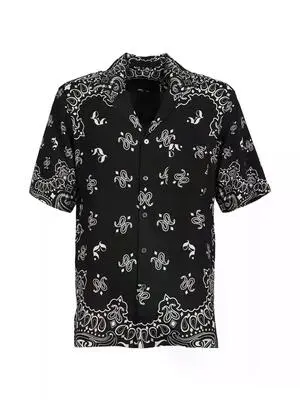 JUN/NAKAYAMA Paisley-print Short-sleeved Shirt - Black