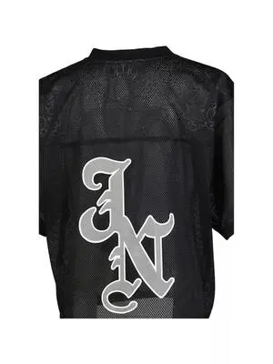 JUN/NAKAYAMA Logo-print Mesh T-shirt
