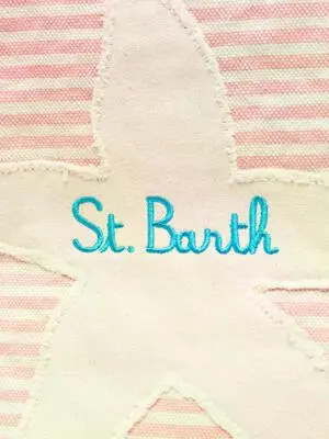 MC2 SAINT BARTH Striped Frayed Beach Bag