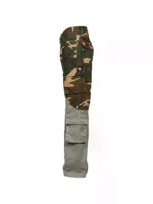 JUN/NAKAYAMA Camouflage Print Panelled Cargo Pants