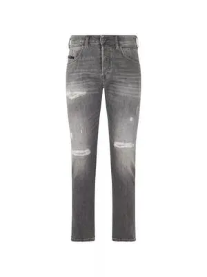 DIESEL® Distressed Finish Jeans - Grey