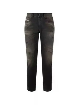 DIESEL® Distressed Straight-leg Jeans - Black