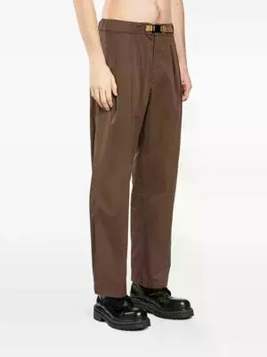 WHITE SAND Belted Pleated Trousers