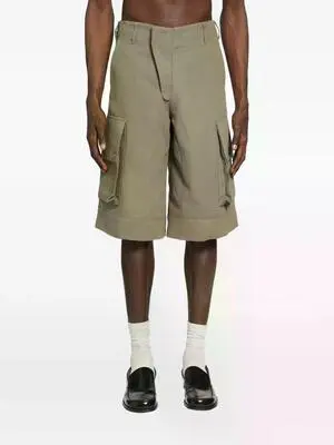 BRYAN JIMENEZ Beige Cotton Cargo Shorts - Neutrals