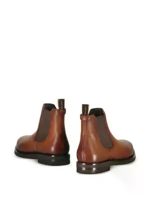 Santoni Grained Leather Chelsea Boots