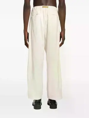 WHITE SAND Belted Wide-leg Trousers