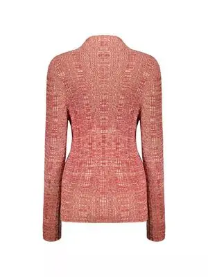 ELLERY Ribbed Knit Turtleneck Sweater - Red