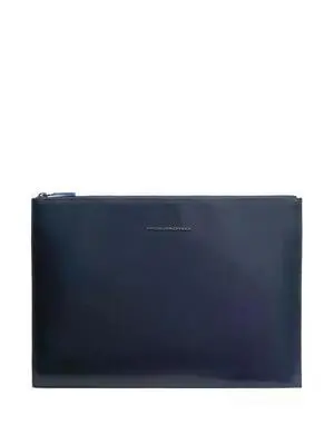 PIQUADRO Ipad® Pro 13 Leather Clutch Bag - Blue