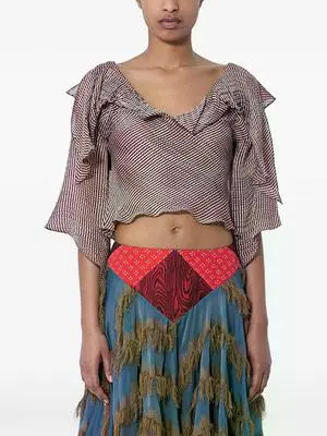 KIKO KOSTADINOV Plexus Ruffled-draped Blouse