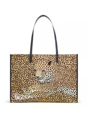 INOUI EDITIONS Felis Leopard Print Shoulder Bag