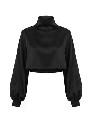 ALMAZ Cropped High-neck Top