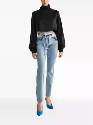 ALMAZ Cropped High-neck Top