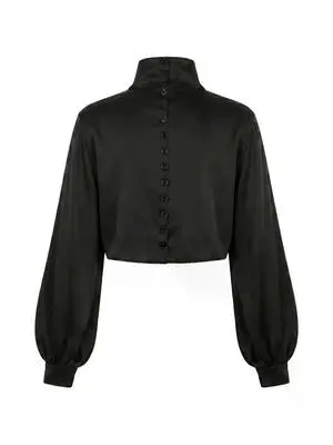 ALMAZ Cropped High-neck Top
