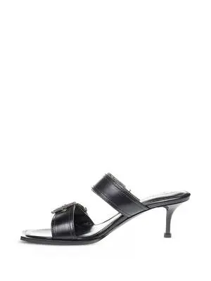 Alexander McQueen Double Buckle Leather Sandals