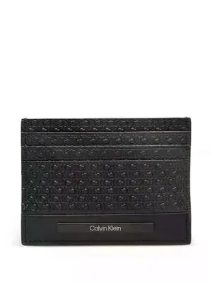 Calvin Klein Logo-embossed Cardholder - Black