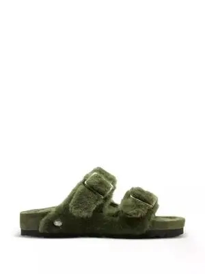 BIRKENSTOCK Arizona Shearling Slides - Green