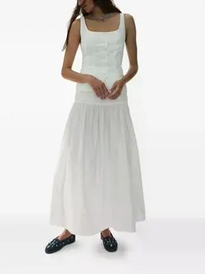 FORTELA Naomi Pleated Poplin Skirt