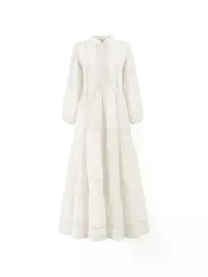 Ermanno Scervino Long-sleeved Maxi Dress - White