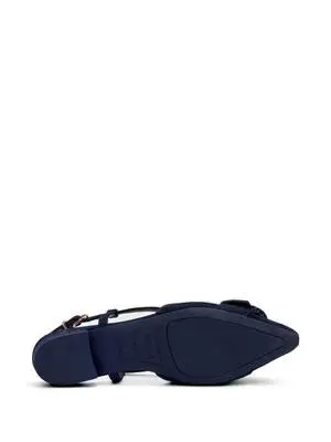 FRAU Buckle-detail Suede Slingback Pumps
