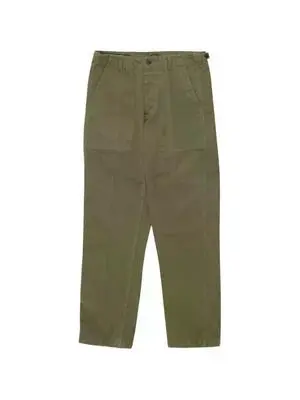 FORTELA Herringbone Cotton Trousers - Green
