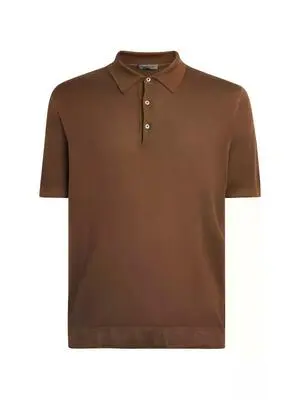 Corneliani Fine-knit Short-sleeve Polo Shirt - Brown